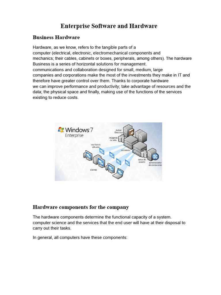 Business Software and Hardware | PDF | Central Processing Unit ...