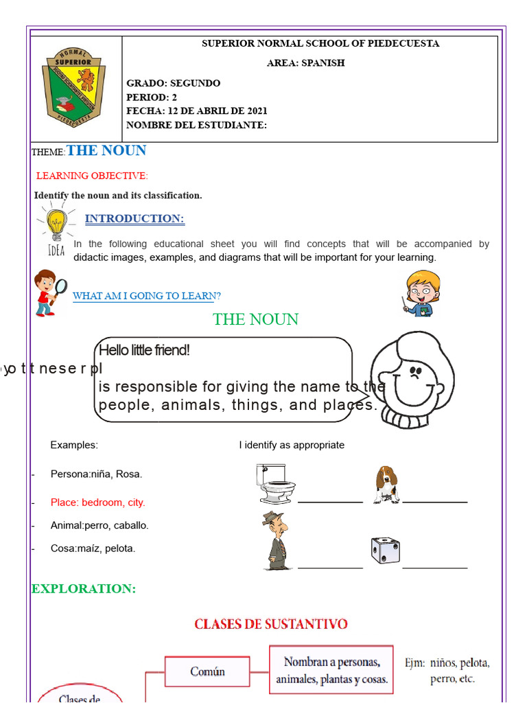 SPANISH - THE NOUN | PDF