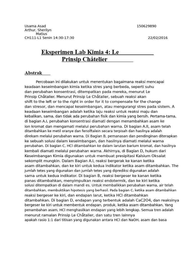 CH111 LAB 4 | PDF