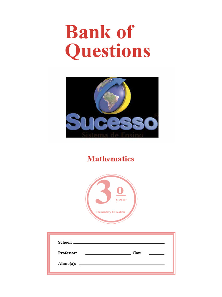 Mathematics Question Bank - Teacher | PDF | Hour | Multiplication