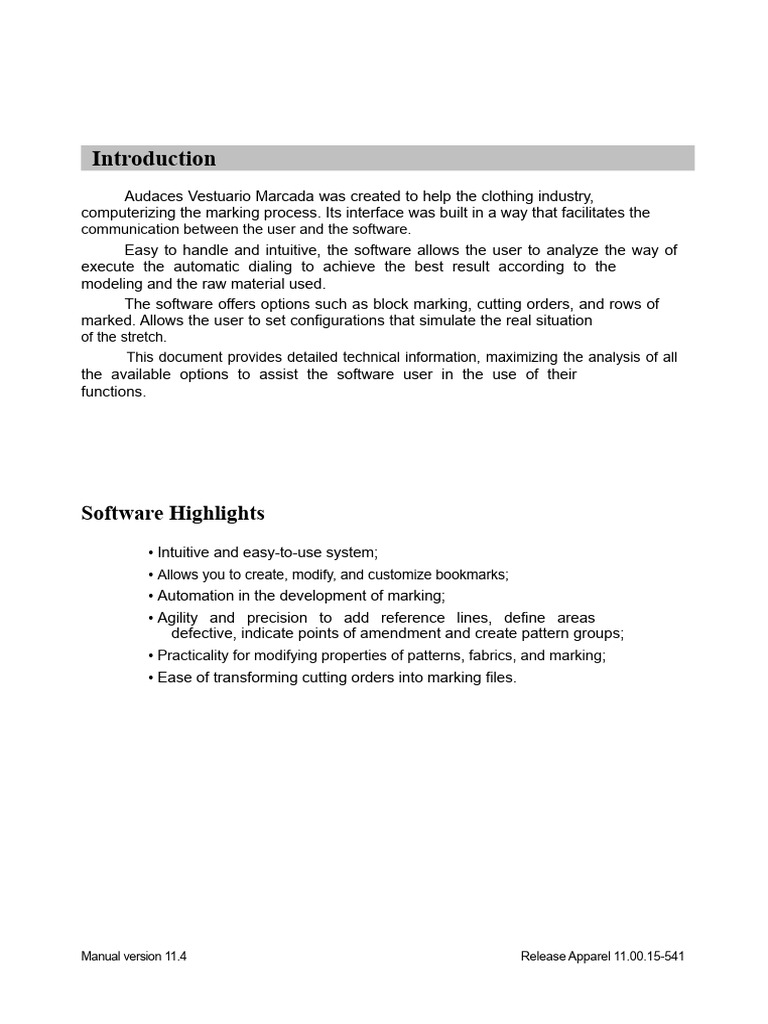 Audaces Garment Marking Software Guide | PDF | Icon (Computing) | Computing