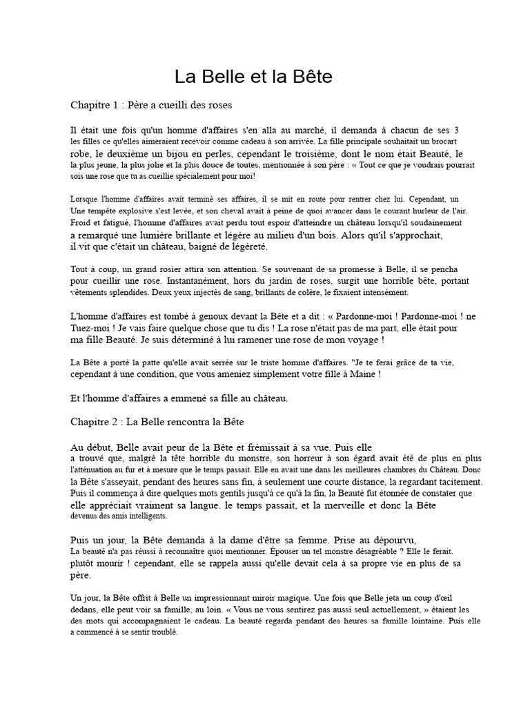 La Belle Et La Bête | PDF