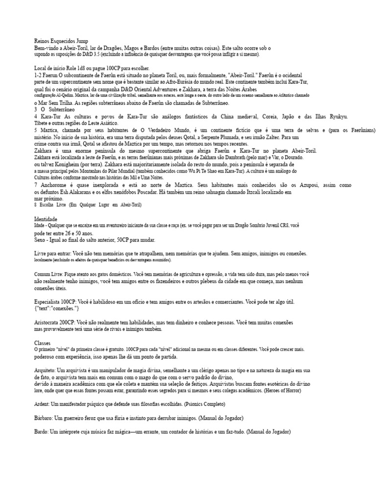 Reinos Esquecidos: Aventuras em Abeir-Toril | PDF | Mágico (fantasia ...