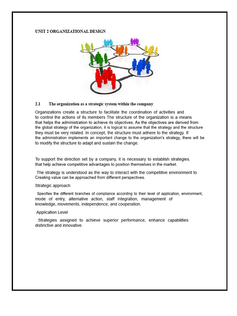 Unit 2 Organizational Design Oliver | PDF | Strategic Management | Taxes