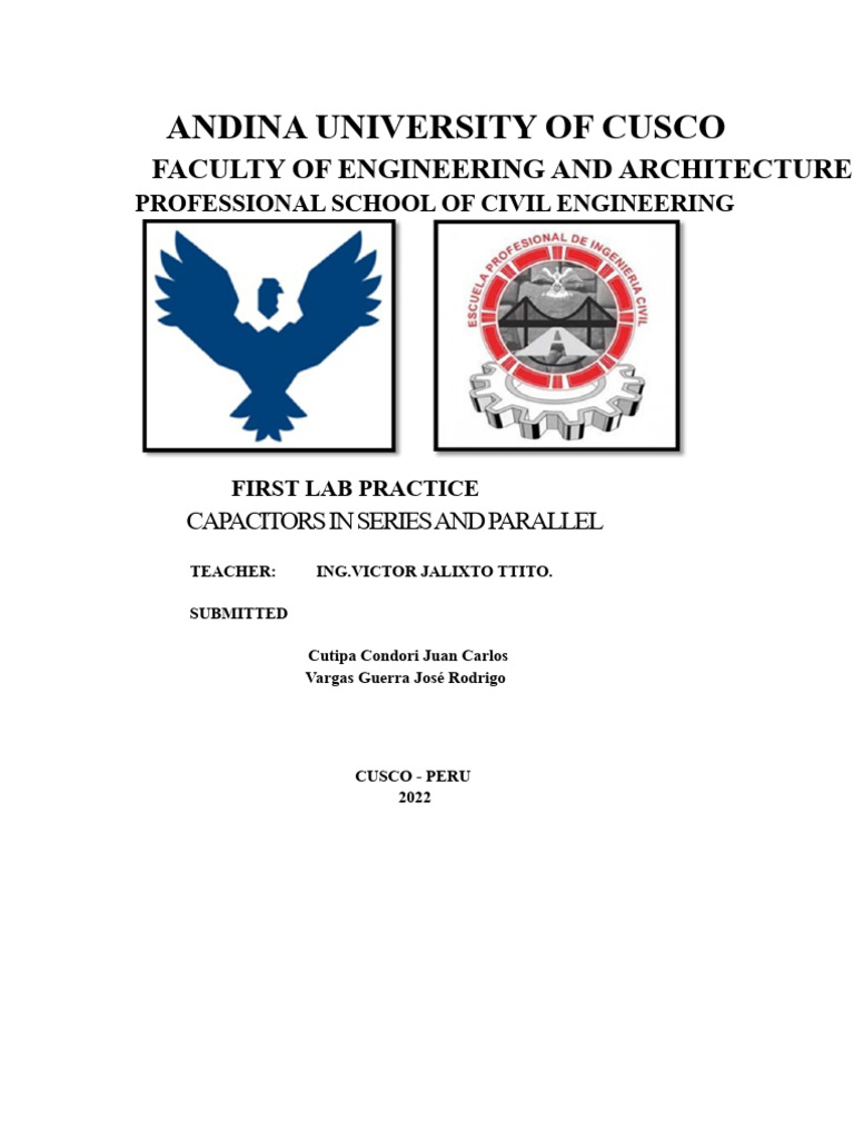 LABORATORY No. 7 CAPACITORS IN SERIES AND PARALLEL. | PDF | Capacitor ...
