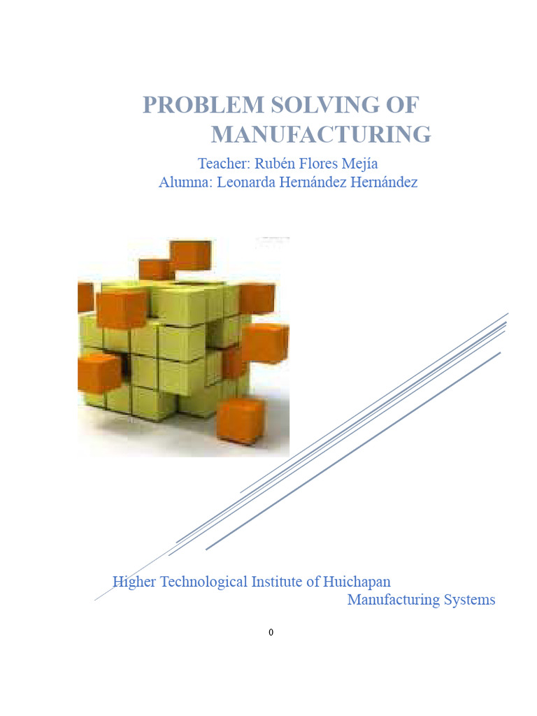 Manufacturing Problem Solving U3 | PDF | Lean Manufacturing | Six Sigma