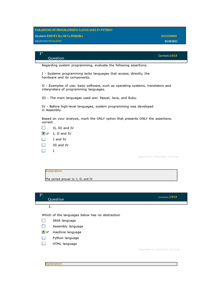 PARADIGMS OF PROGRAMMING LANGUAGES IN PYTHON | PDF | Programming ...