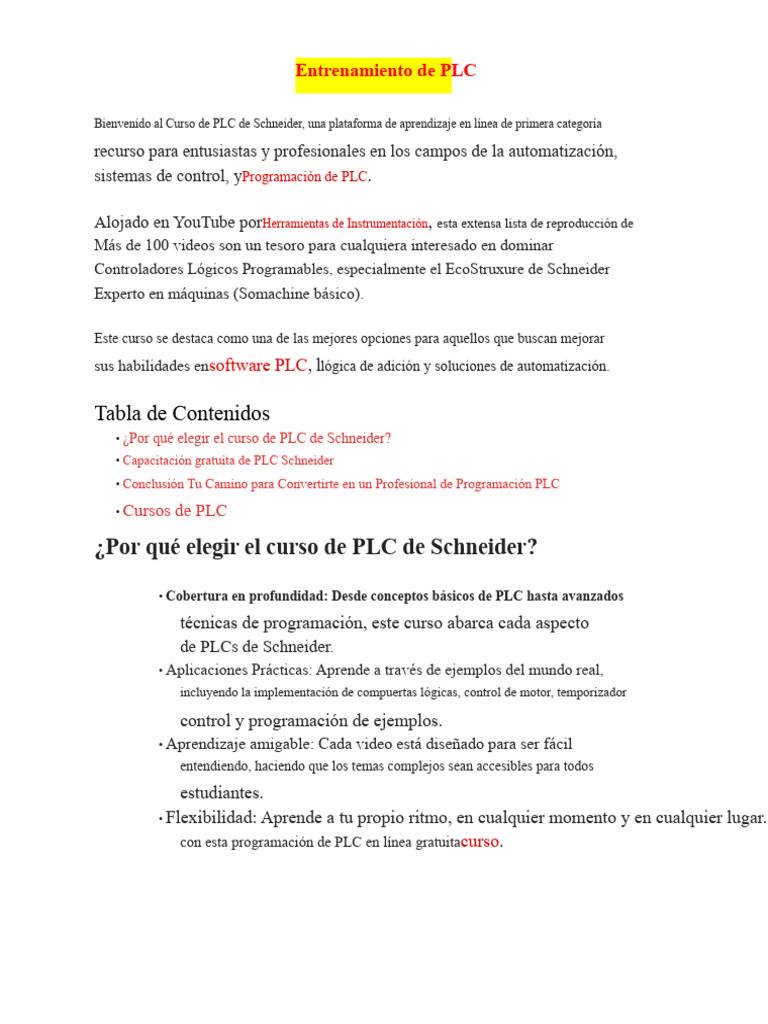 Curso Gratuito de Programación PLC | PDF | Controlador lógico ...
