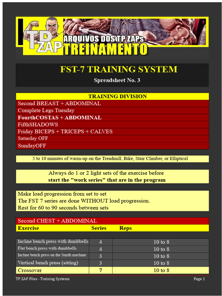 FST7 - TRAINING SYSTEM 3 | PDF | Anatomical Terms Of Motion | Weight ...