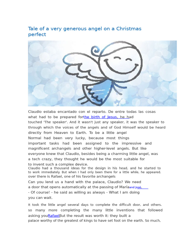 Tale of A Very Generous Angel On A Perfect Christmas | PDF | Angel