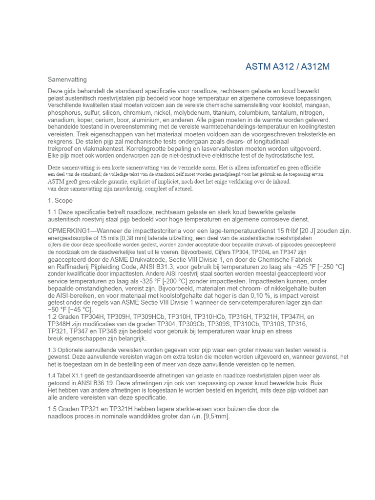 Astm A312 | PDF