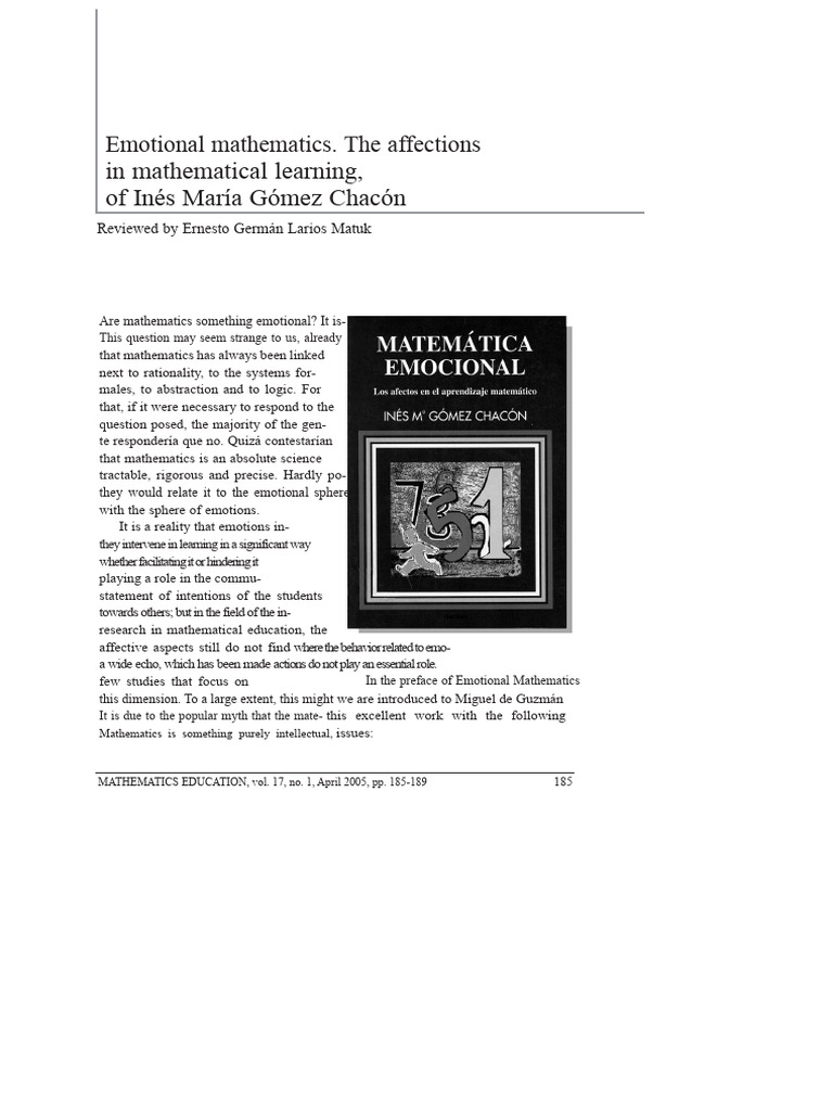 Mathematics and emotions | PDF | Emotions | Affect (Psychology)