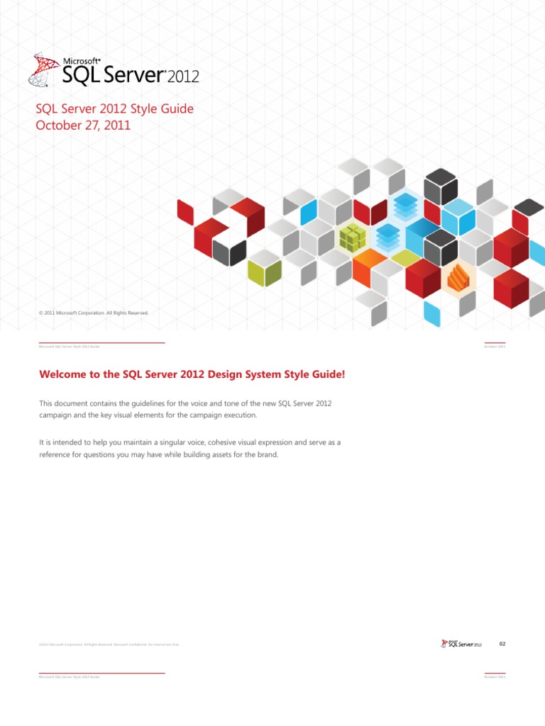 SQL 2012 Style Guide Final | Graphic Design | Computing And Information ...