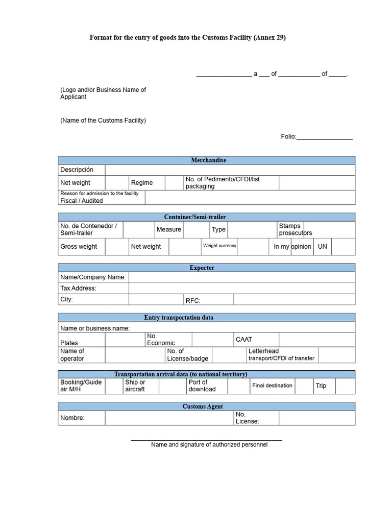 Annex 29 | PDF | Customs | Dangerous Goods