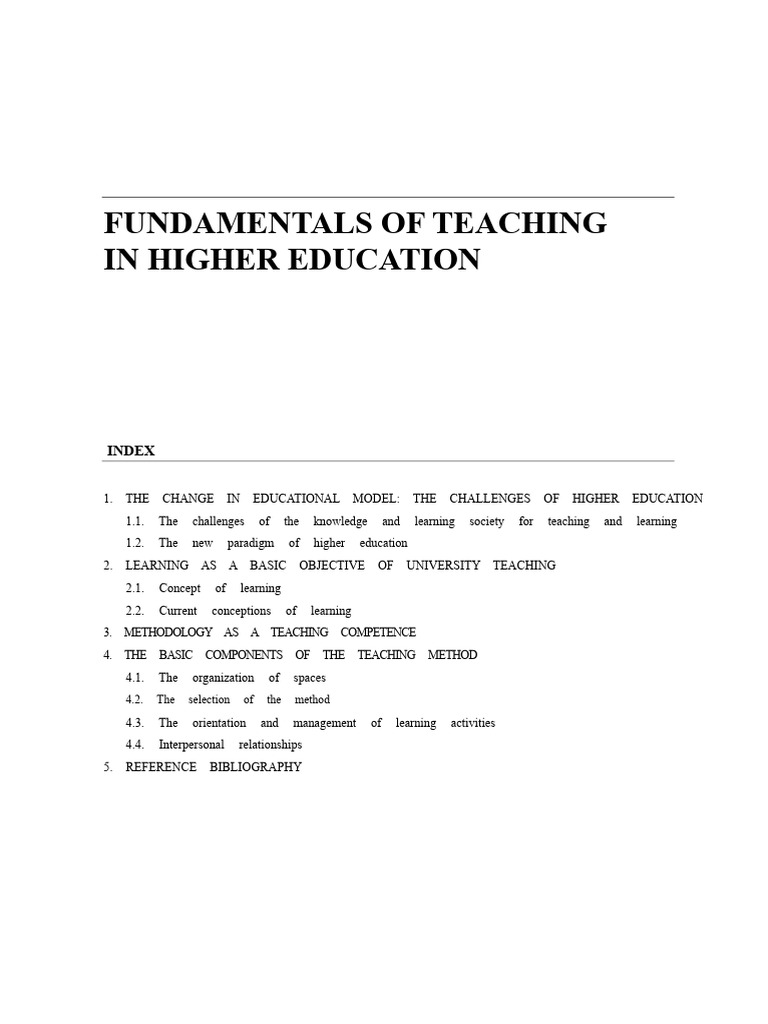 Foundations of Teaching in Higher Education | PDF | Constructivism ...