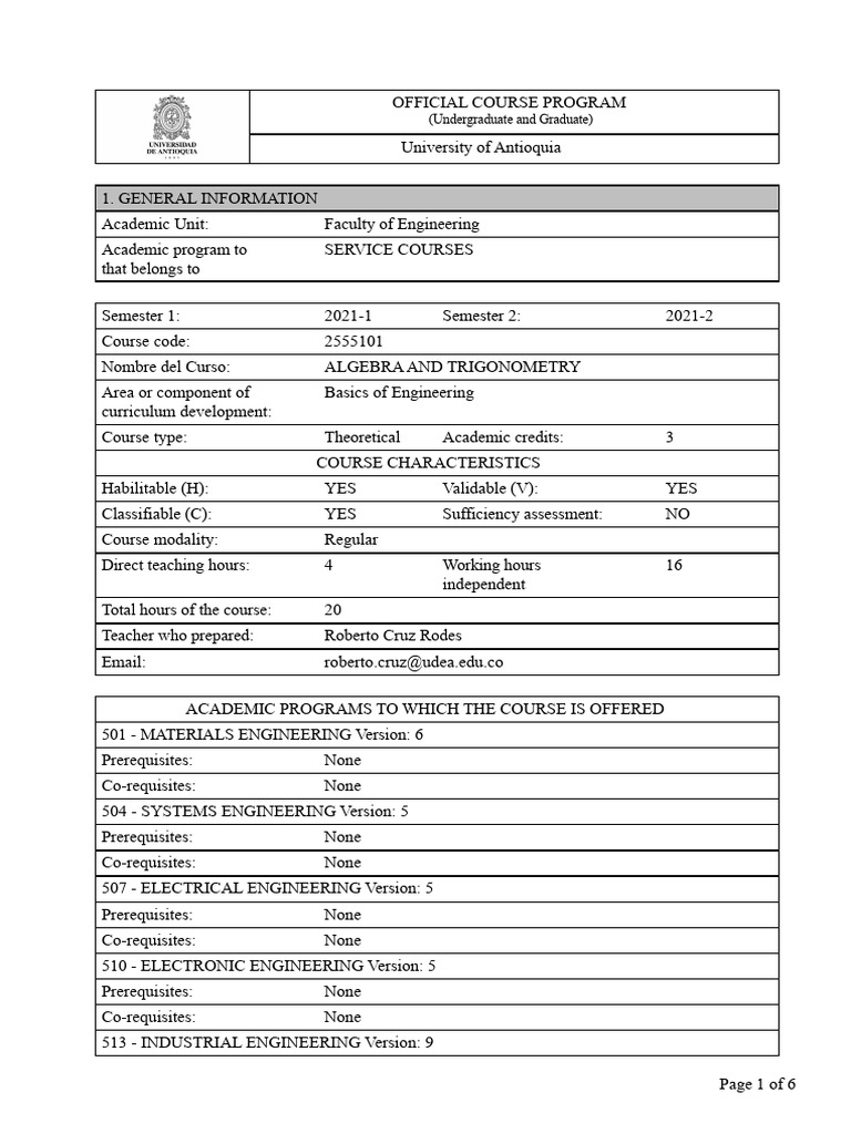 Algebra and Trigonometry | PDF | Polynomial | Trigonometry