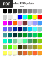 Roblox Color Codes List | PDF | Yellow | Grey