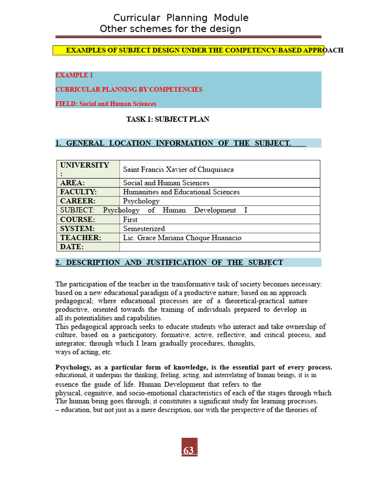 Examples of Course Design | PDF | Psychology | Teaching Mathematics