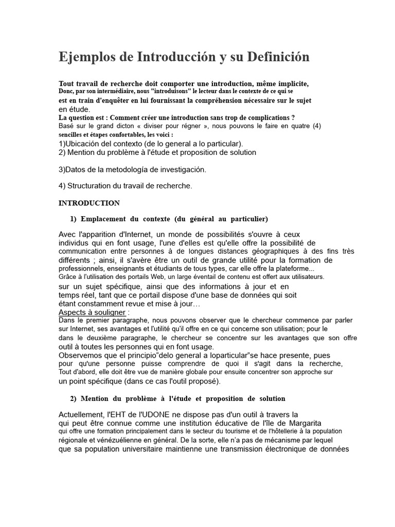 Guide pour Rédiger une Introduction Recherche | PDF | Internet ...