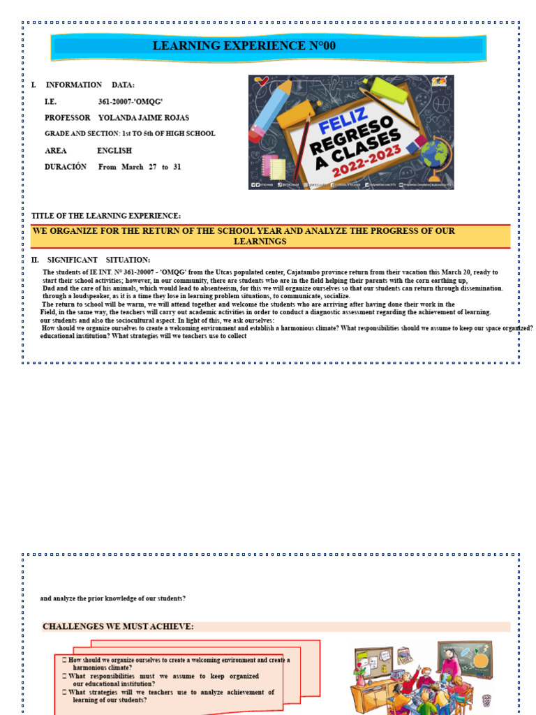 Organizing a Welcoming School Return | PDF | Semantics | English Language