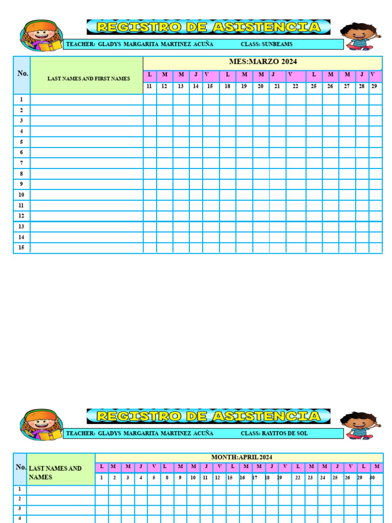 Attendance Record March To December 2024 | PDF