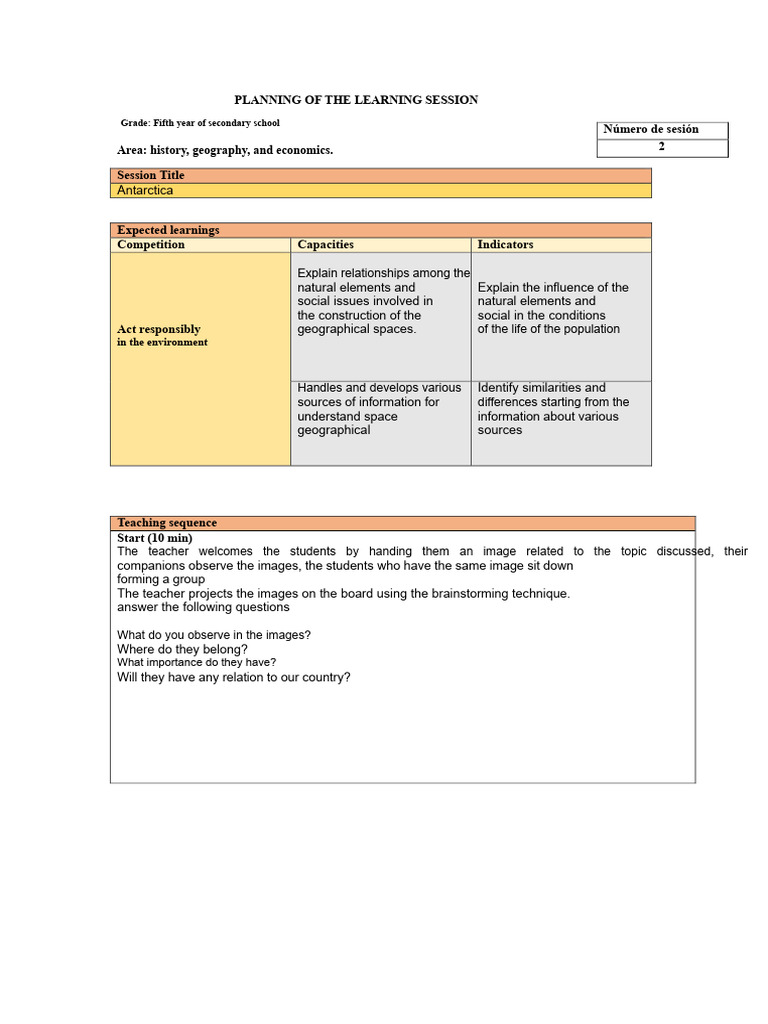 Teaching Session on Antarctica for 5th Grade | PDF | Antarctica | Human ...
