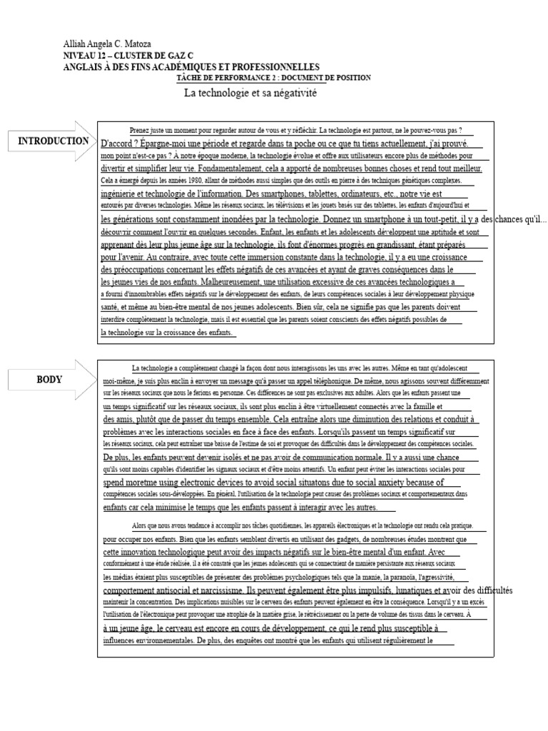 Impact négatif de la technologie sur les enfants | PDF | Adolescence ...
