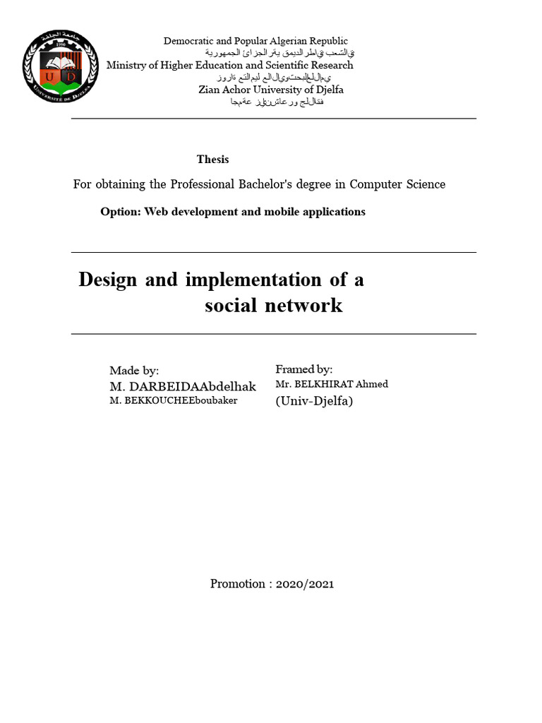 Design and implementation of a social network | PDF | Use Case | Model ...