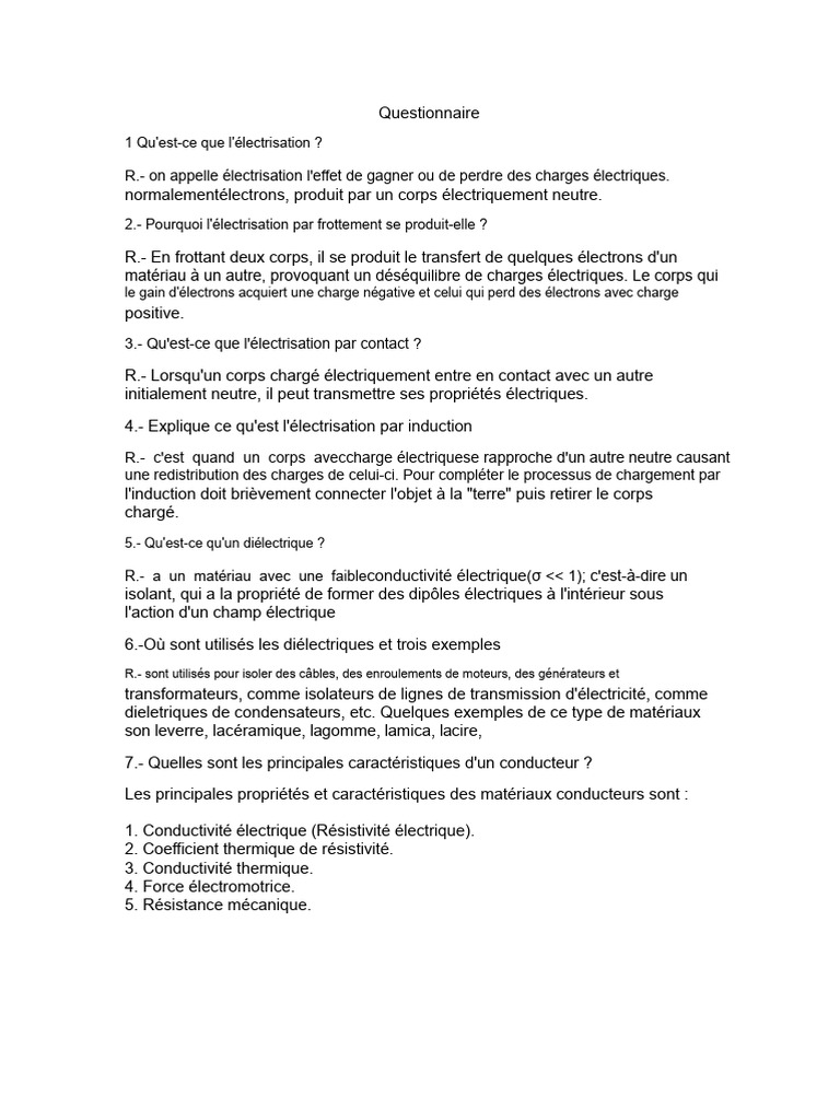 Comprendre l'électrisation et les diélectriques | PDF | Électricité ...
