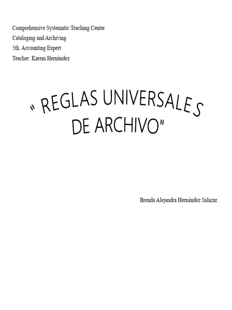 Universal Rules of Filing.docx | PDF