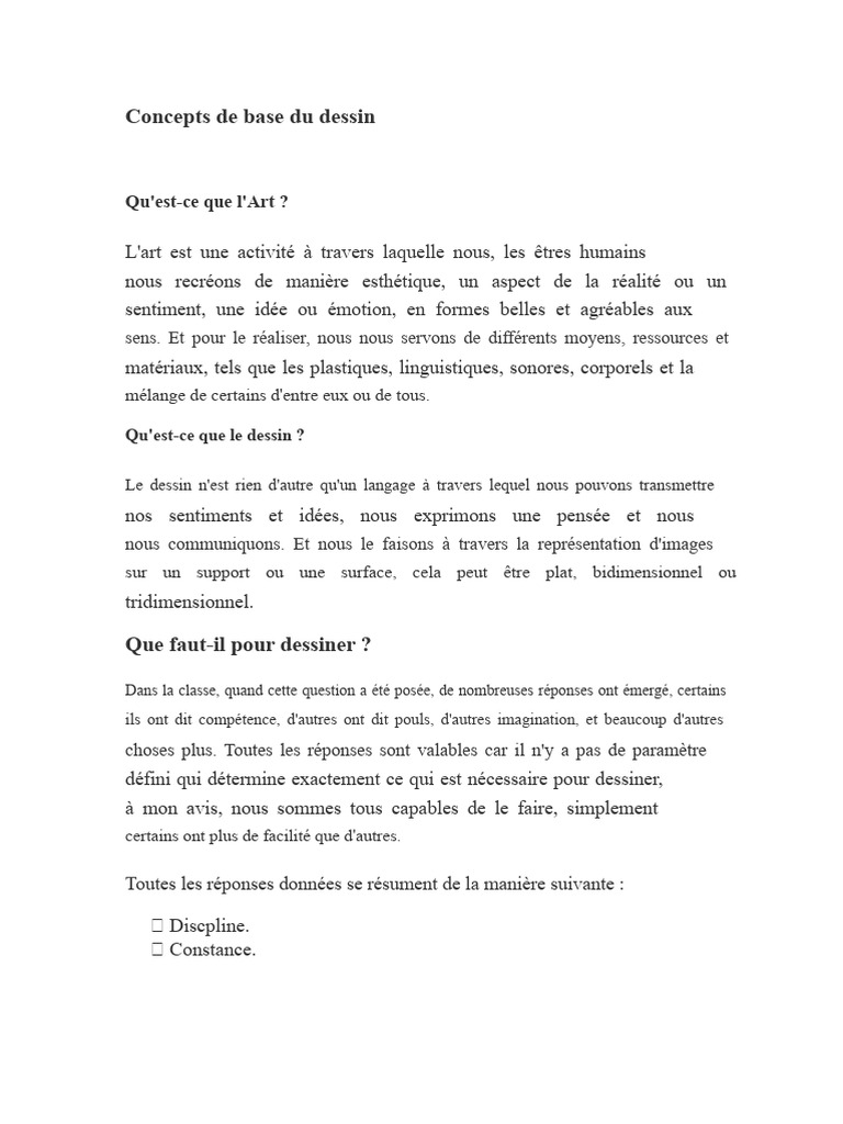 Introduction au dessin et ses éléments | PDF | Dessin | Esthétique