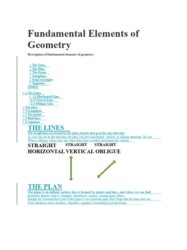 Fundamental Elements of Geometry | PDF | Polygon | Line (Geometry)