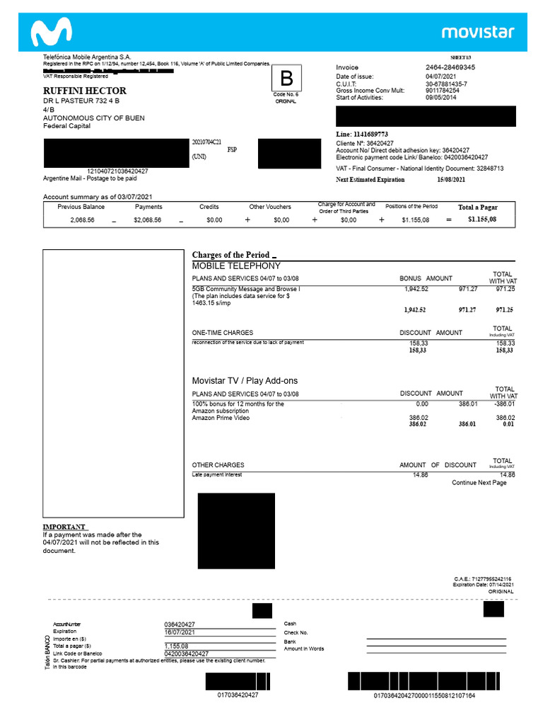 Invoice_1626199677687 | PDF | Debit Card | Credit Card