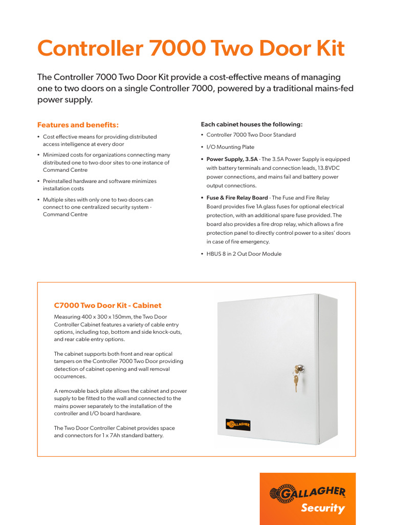 Controller 7000 Two Door Kit Overview | PDF | Fuse (Electrical) | Power ...