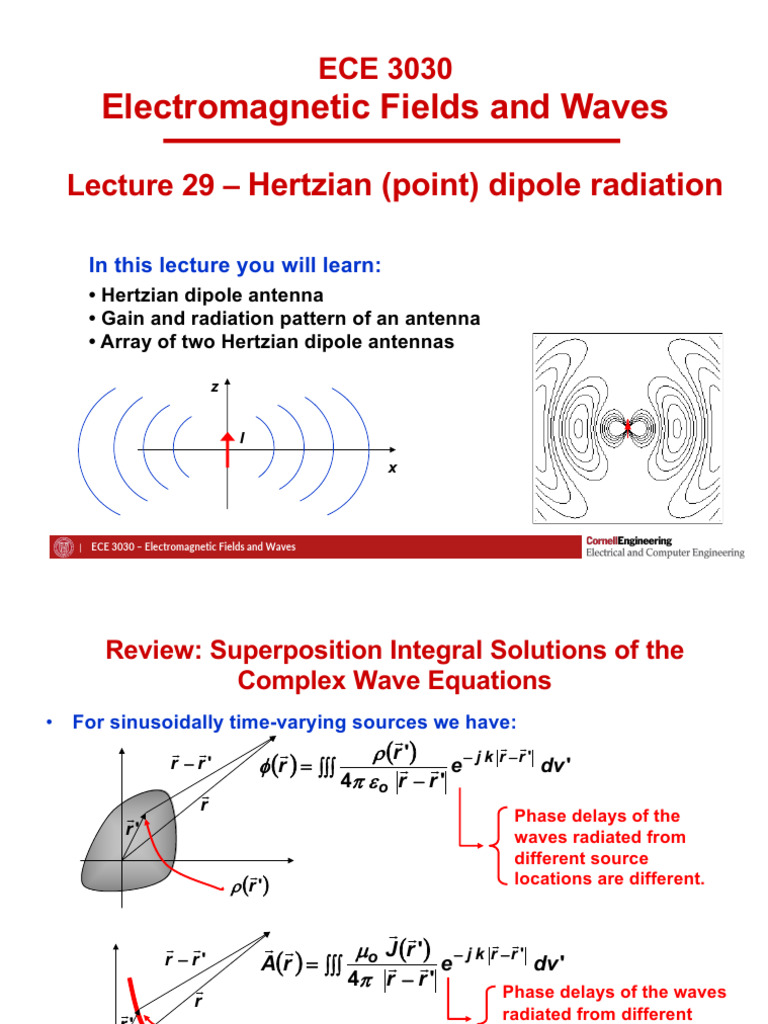 Hertzian Dipole Radiation Explained | PDF | Antenna (Radio ...