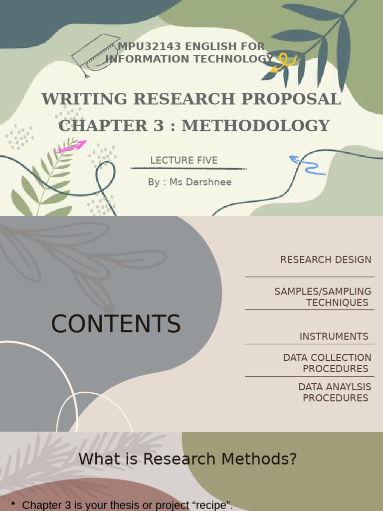 Lecture 5 Chapter 3 Methodology | PDF | Methodology | Sampling (Statistics)