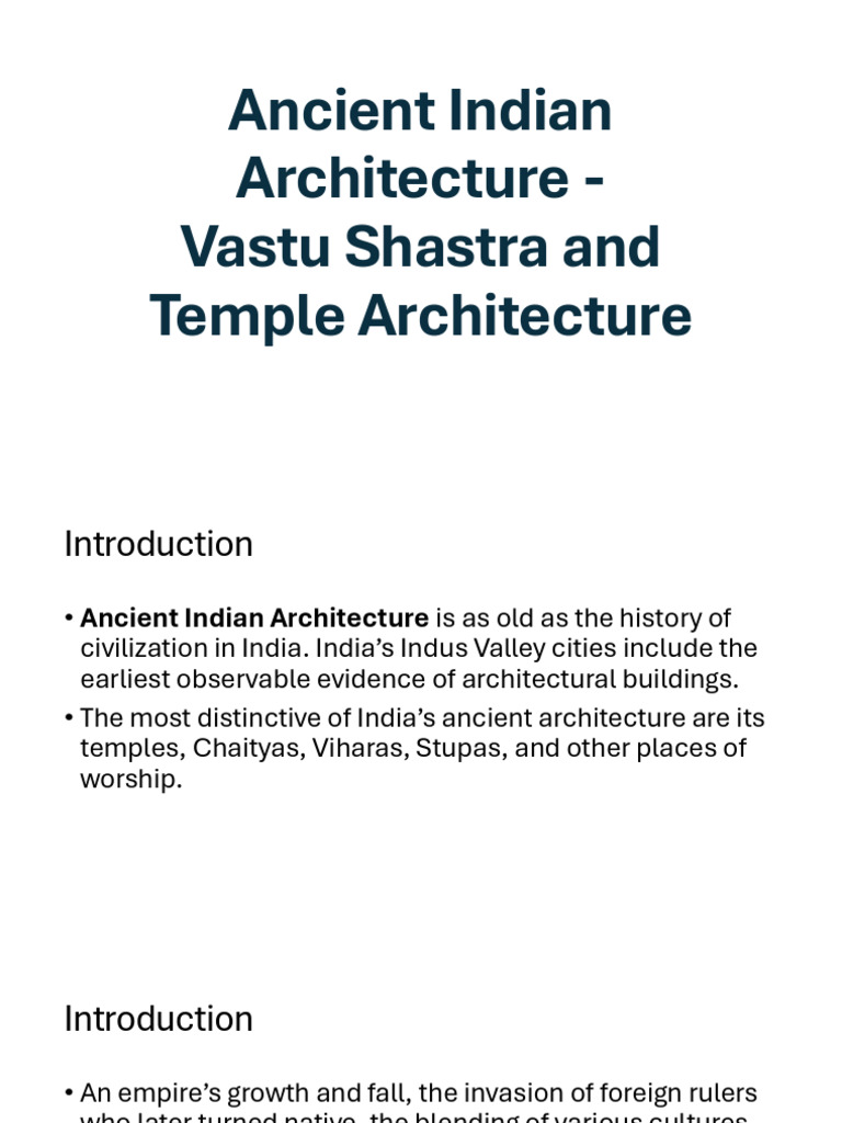 Ancient Indian Architecture Overview | PDF