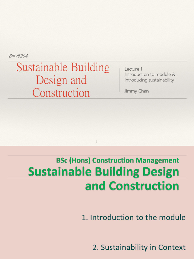 Sustainable Construction 01 | PDF | Sustainability | Sustainable ...