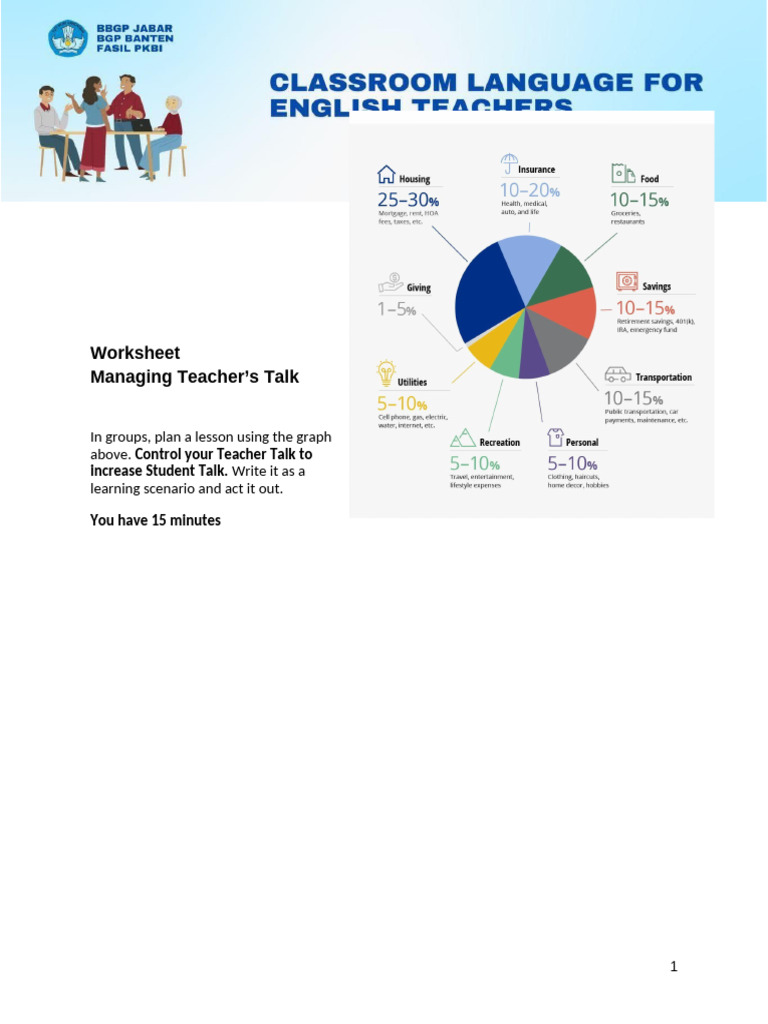 #3 Worksheet - Managing Teacher Talk 2 | PDF