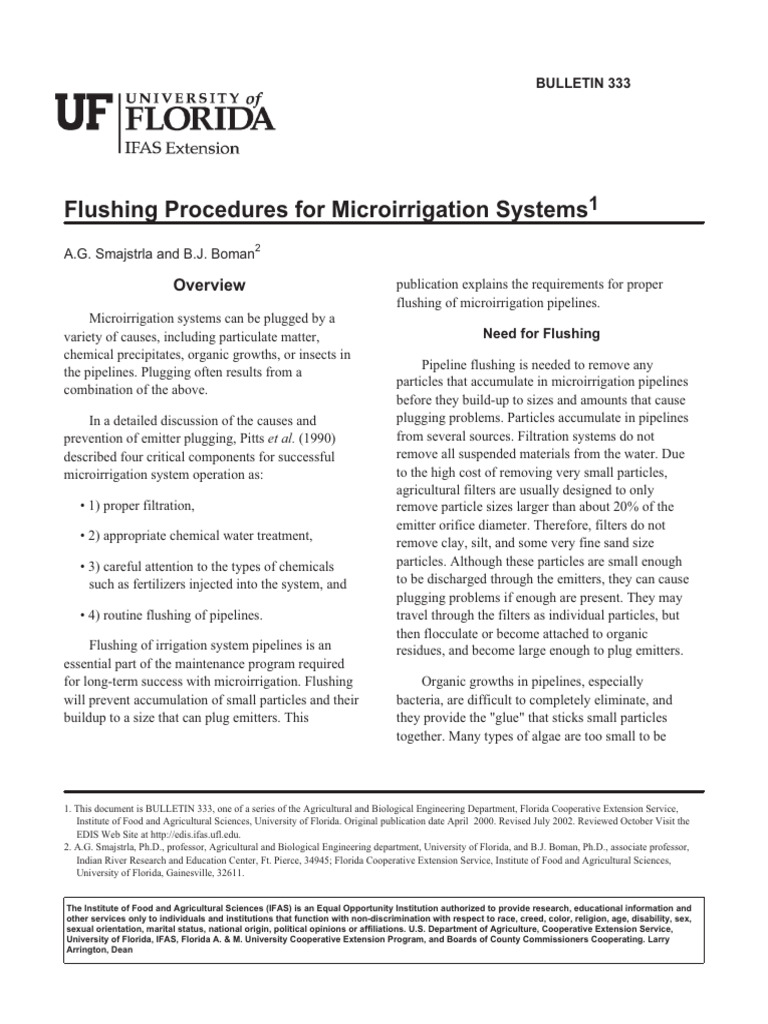Flushing Procedures | PDF | Flow Measurement | Filtration