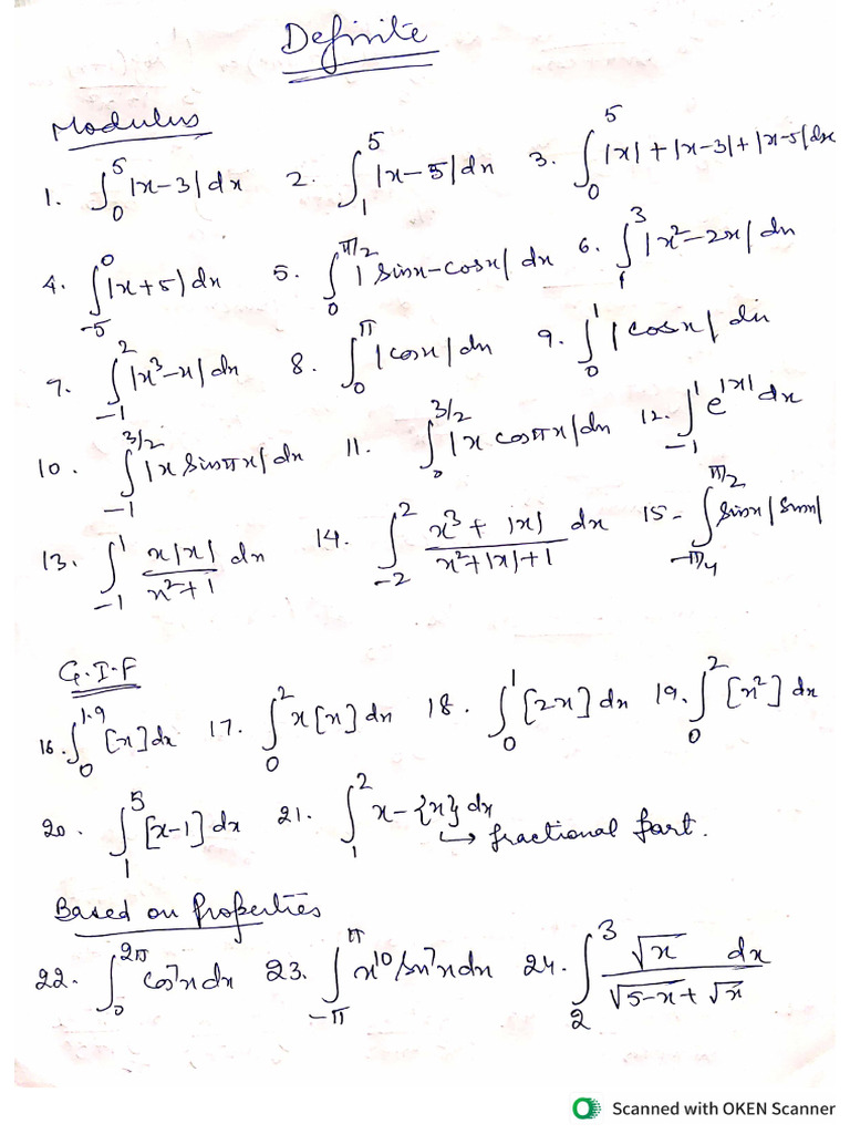 Definite, Differential, Areas | PDF