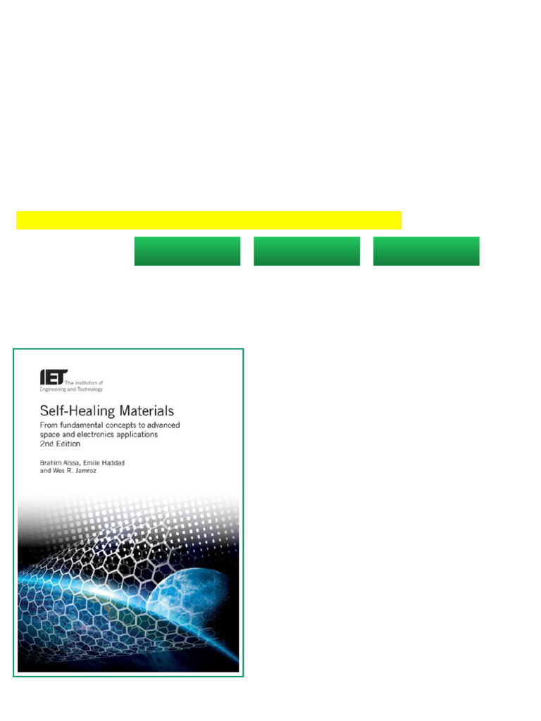 (Ebook) Self-healing materials : from fundamental concepts to advanced space and electronics ...