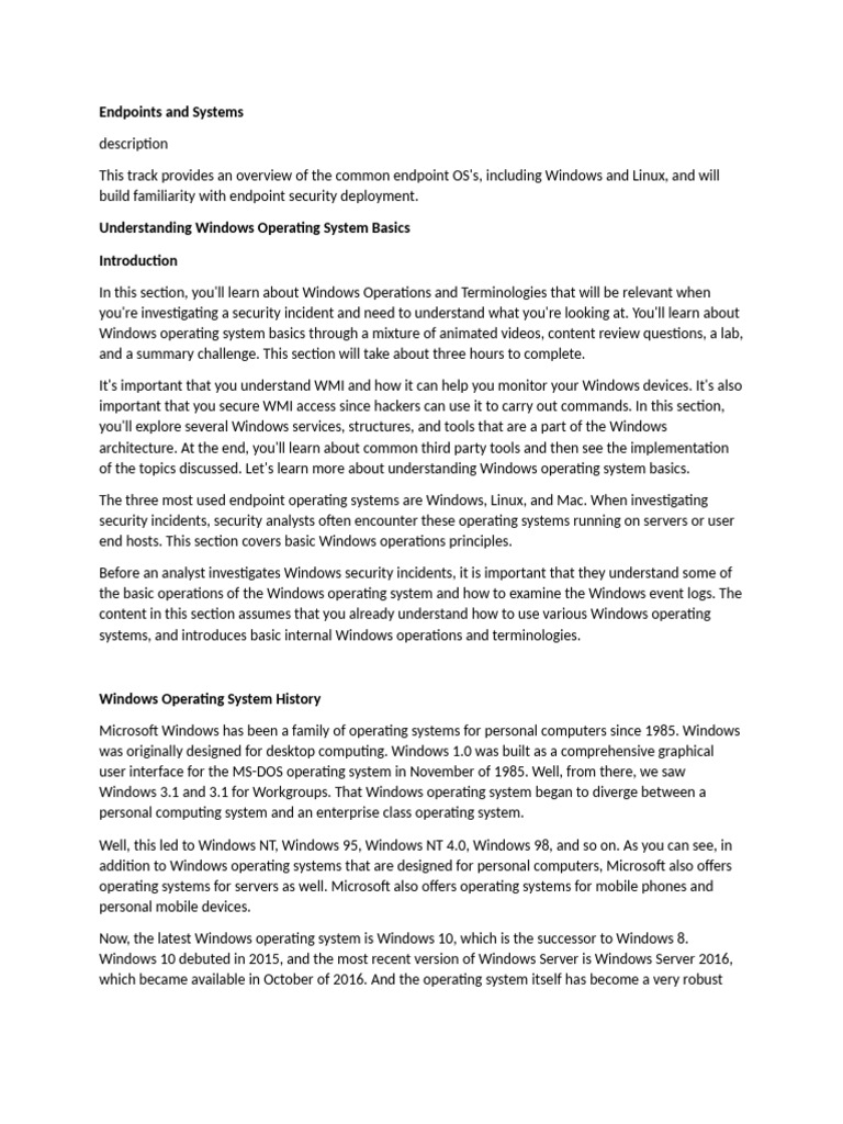 Understanding Windows Operating System Basics | PDF | Thread (Computing) | File System