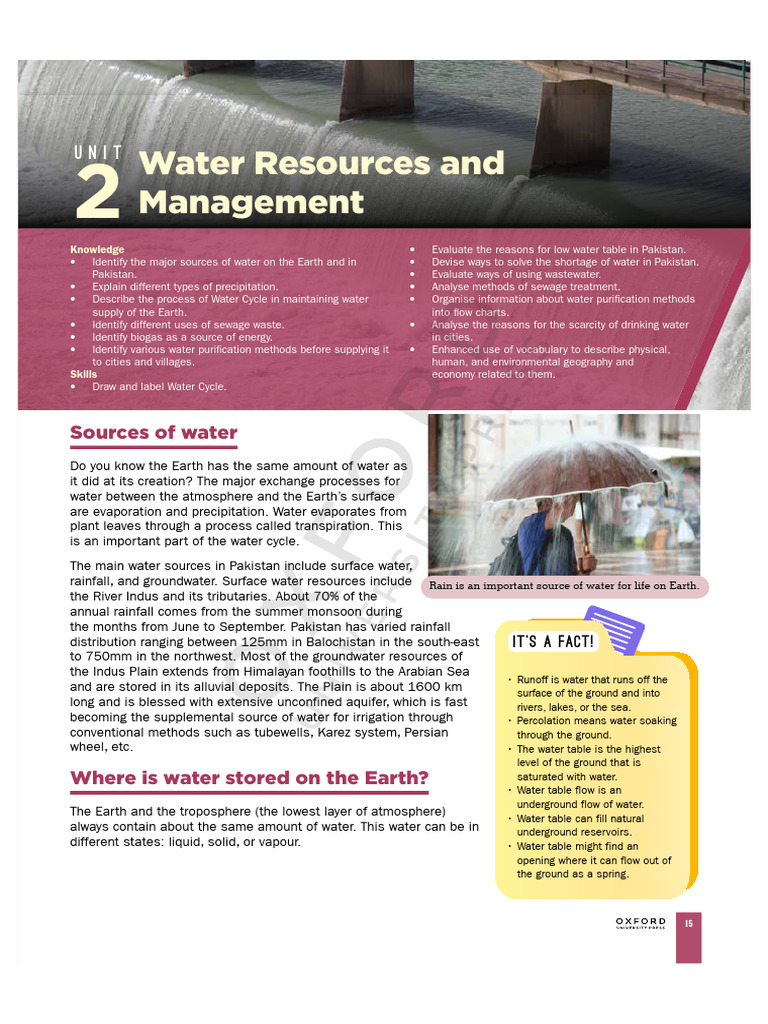 Water Resources World Watch Geography Second Edition Grade 7 | PDF ...