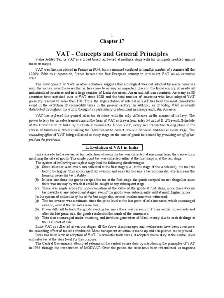 VAT Concepts and Principles Explained | PDF | Value Added Tax | Taxes