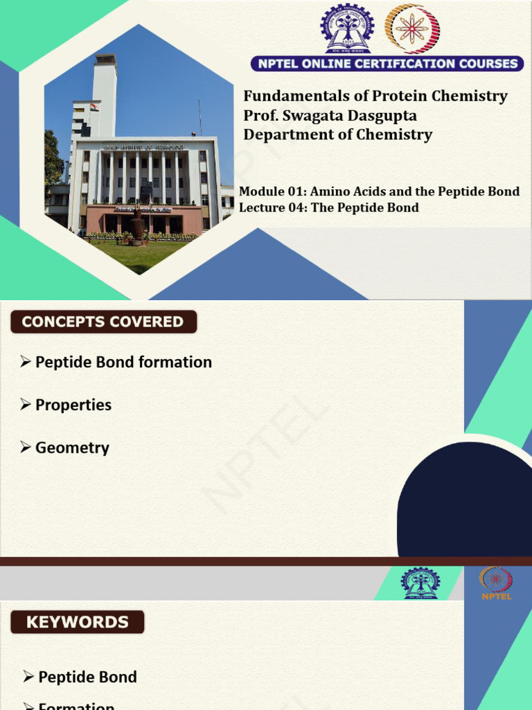 Peptide Bond Formation and Properties | PDF | Proline | Peptide