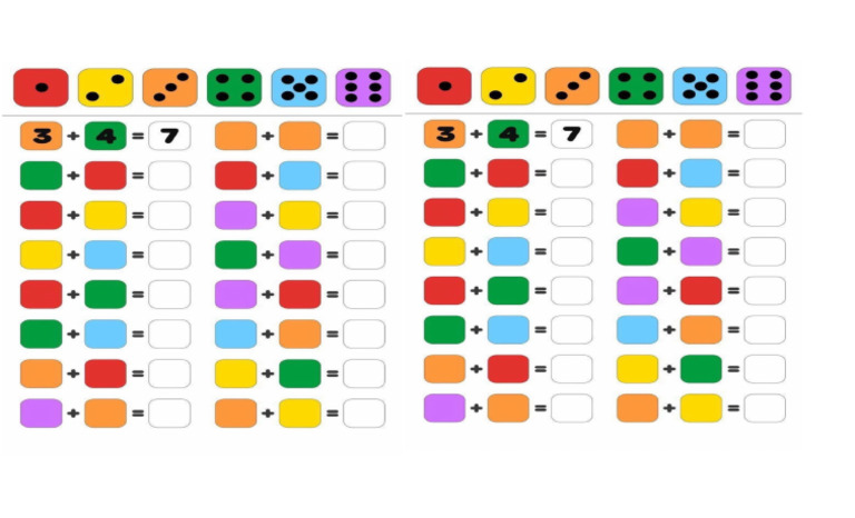 Addition Color Domino | PDF