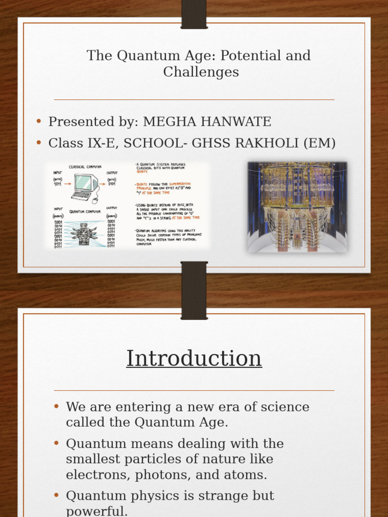 Quantum Age Potential and Challenges by MEGHA HANWATE | PDF | Quantum ...