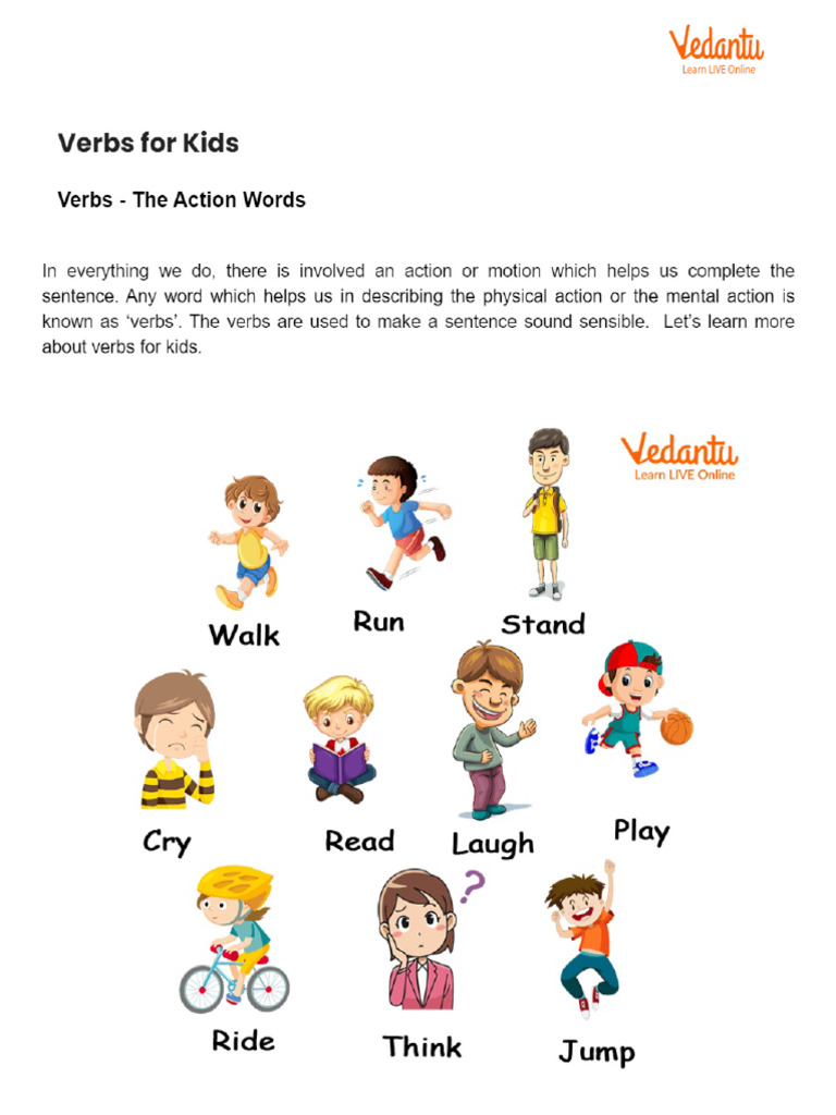Verbs For Kids | PDF