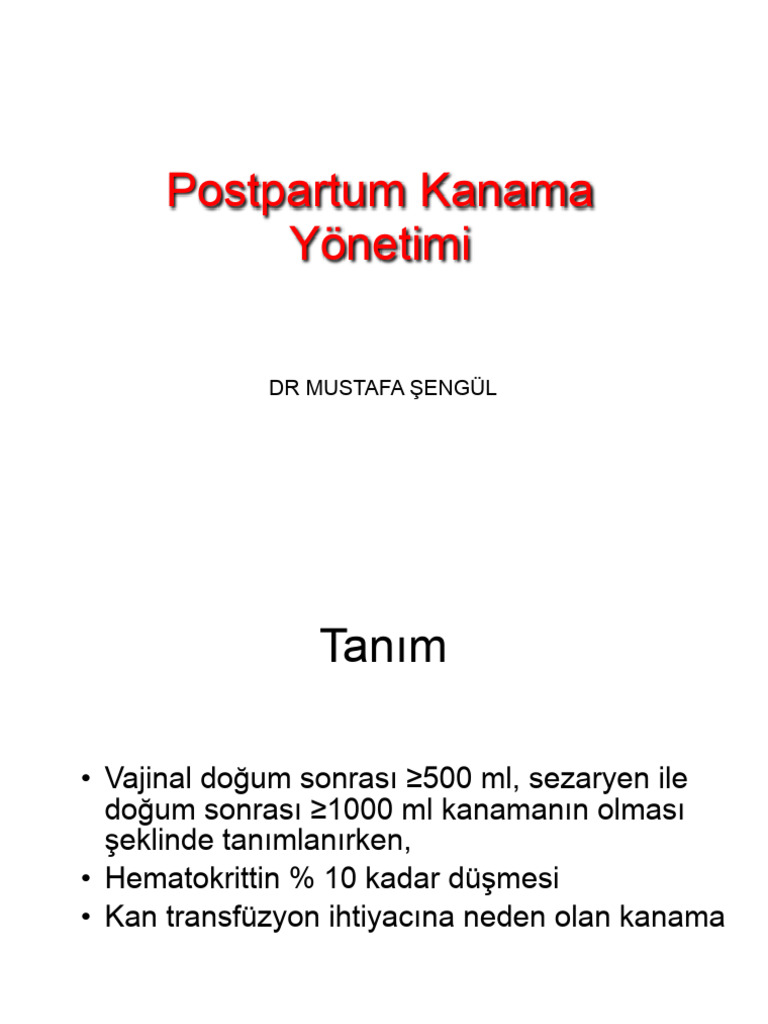 Postpartum Kanama | PDF